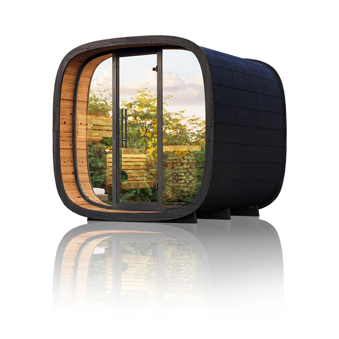 Leil® Round Cube Mini Outdoor Cabin Sauna For 2-4 People – Northern ...
