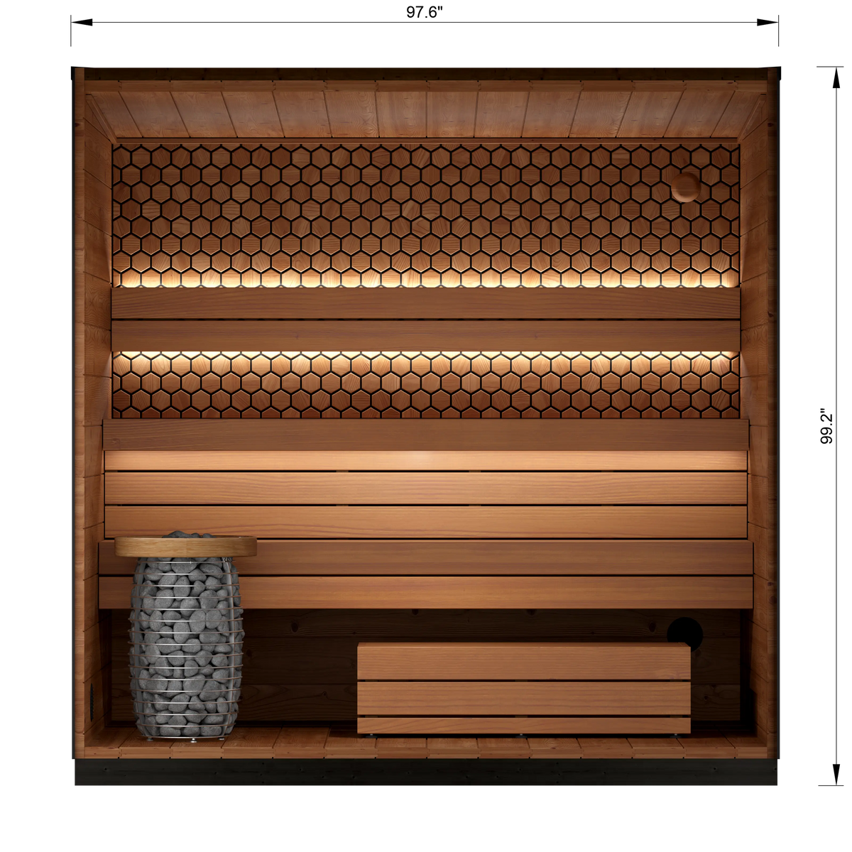 Leil® Viva 250 | 4-Person Outdoor Sauna – Northern Saunas Canada